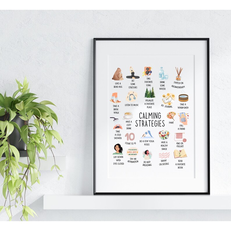 Calming Strategies Poster Emotional Regulation Calming Techniques Calm ...