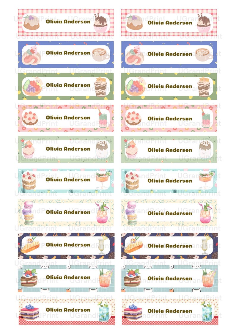 Editable School Supply Labels: Personalized Name Tags (canva Template ...