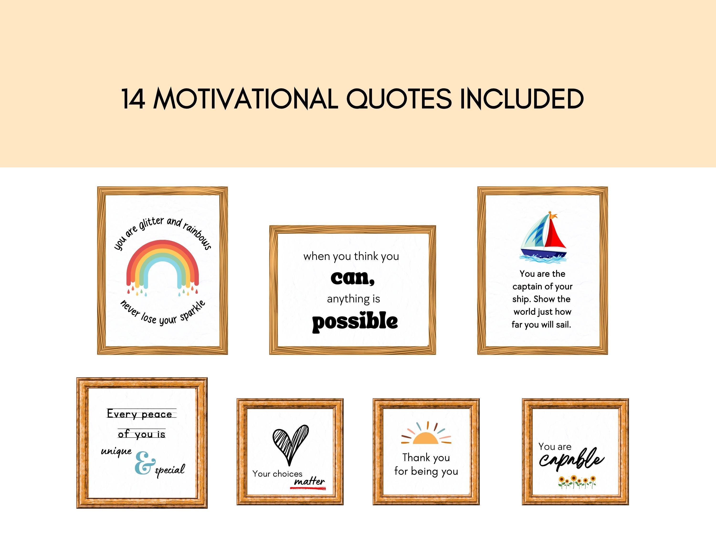 Motivational Quotes Bulletin Board Kit: Classroom Decor (editable ...