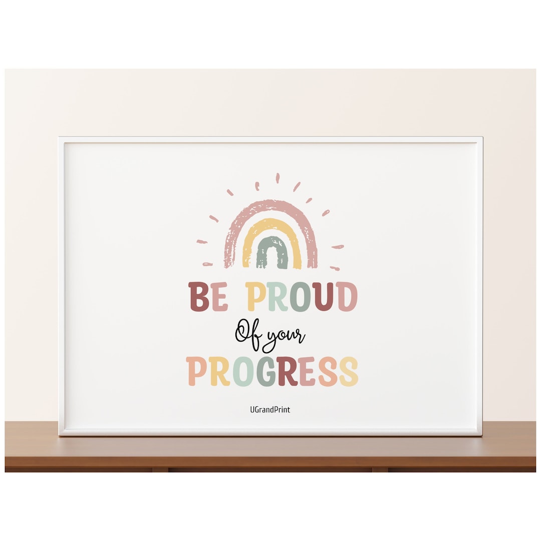 Be Proud of Your Progress Boho Classroom Decor Be Kind Digital - Etsy