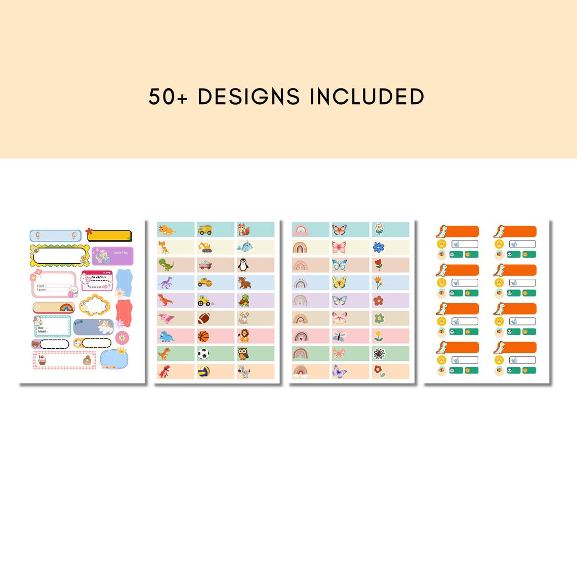 Editable School Supply Labels Name Tags for School Supplies School ...