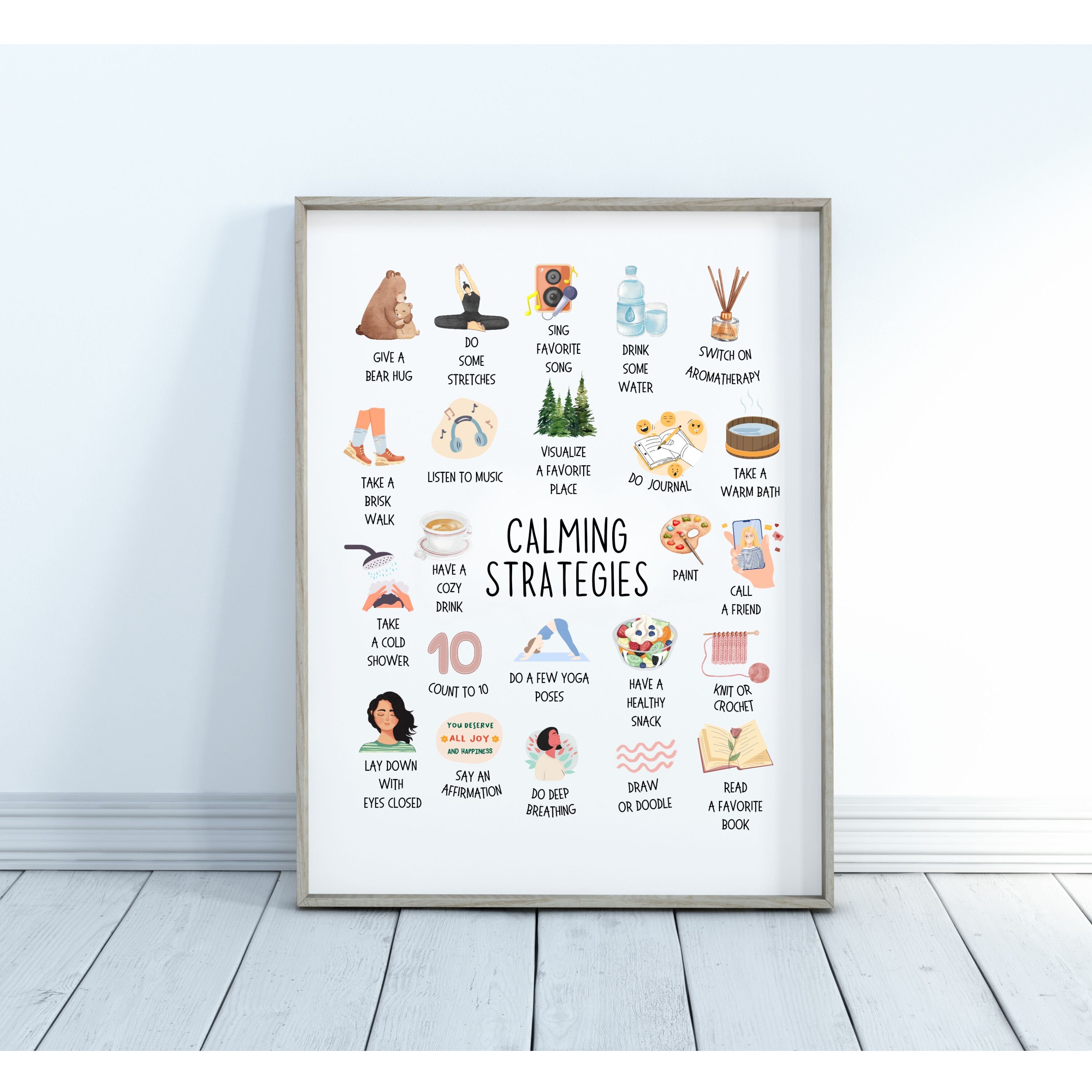 Calming Strategies Poster: Emotional Regulation Techniques (digital ...