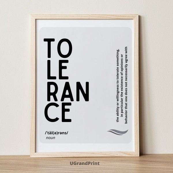 Tolerance - Etsy