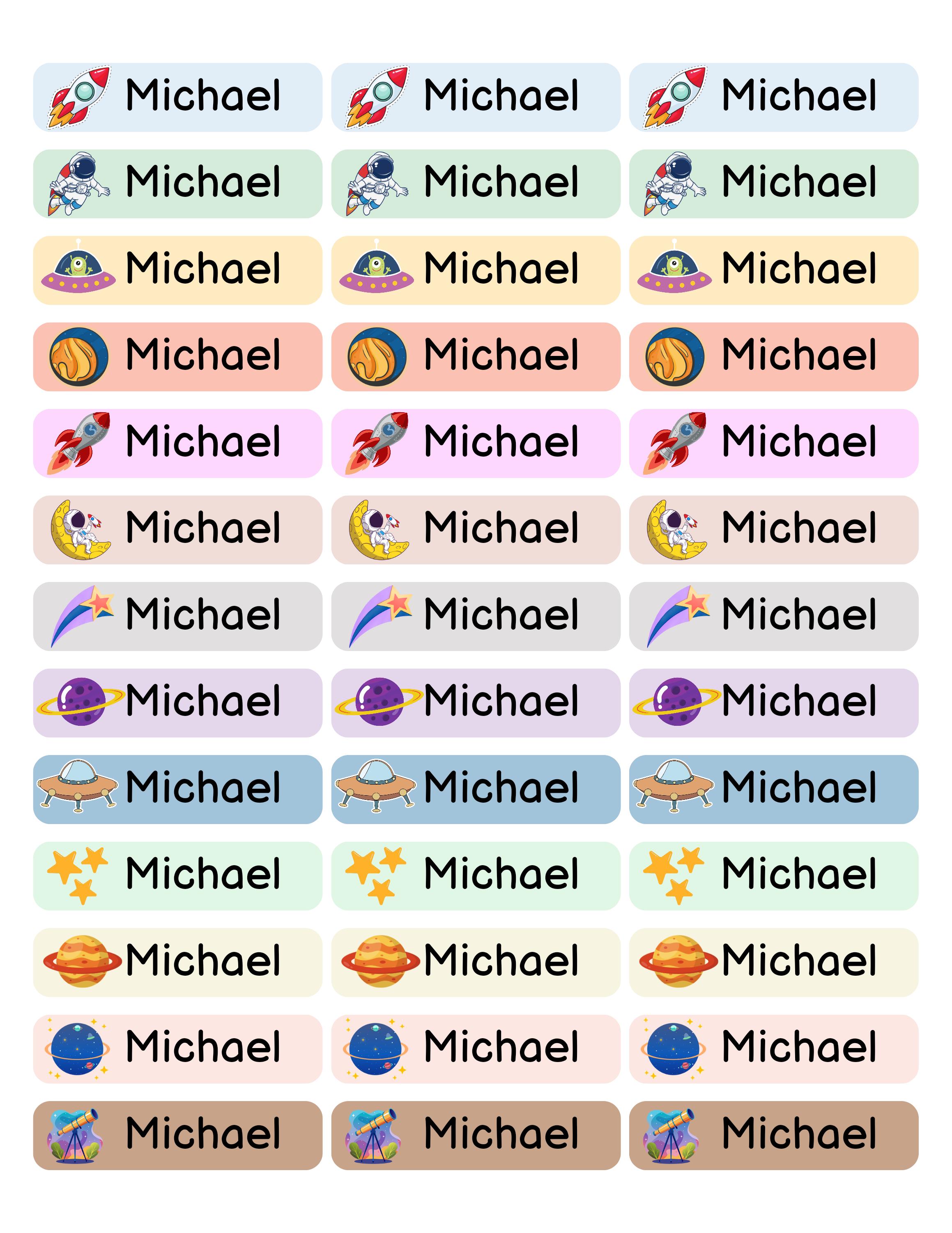 Etiquetas editables de útiles escolares Etiquetas de nombres para ...