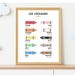 12 Bilingual French Educational Poster for Kids French English ...