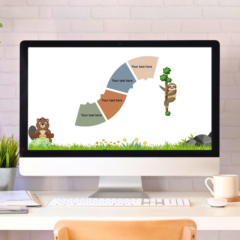 Animals Powerpoint Template for Kids Animal Theme Presentation Notebook ...