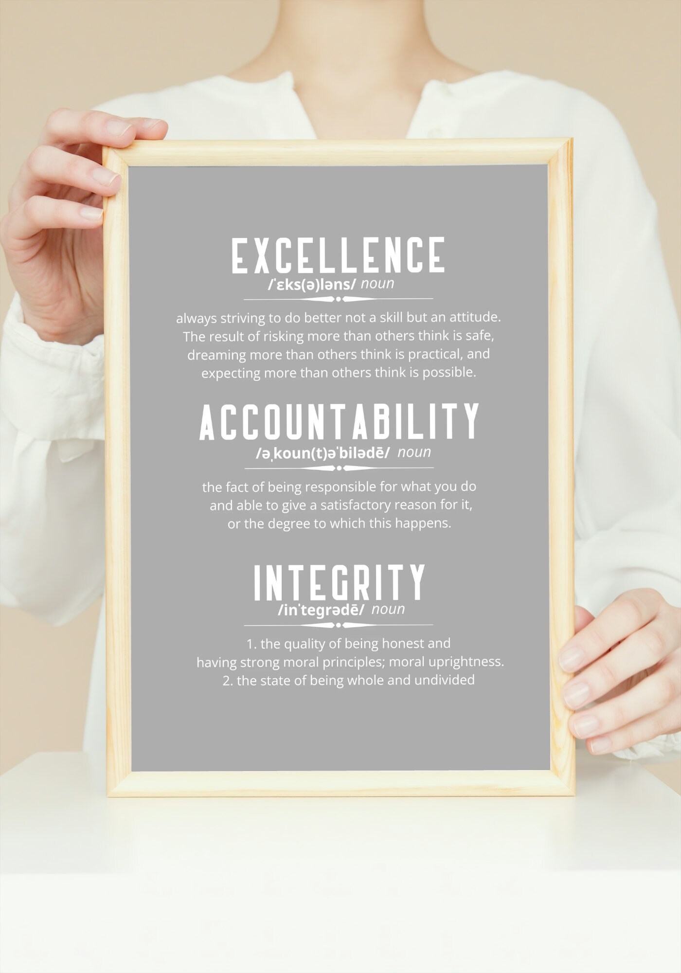 Set of 3 Custom Definition Print Personalized Printable Definition ...