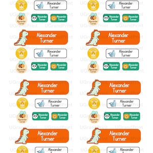 Editable School Supply Labels: Personalized Name Tags (canva Template ...