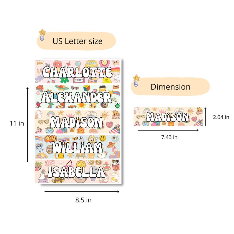 Editable Name Bookmarks for Kids Summer Bookmark Printable for Kids ...