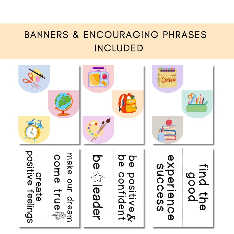 Back to School Motivational Quotes Bulletin Board Kit or Classroom Door ...