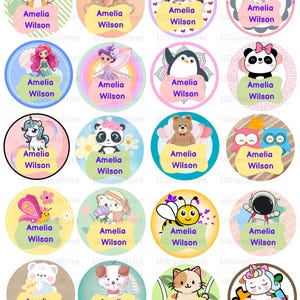 Editable School Supply Labels, Personalized Name Tags (canva Template ...