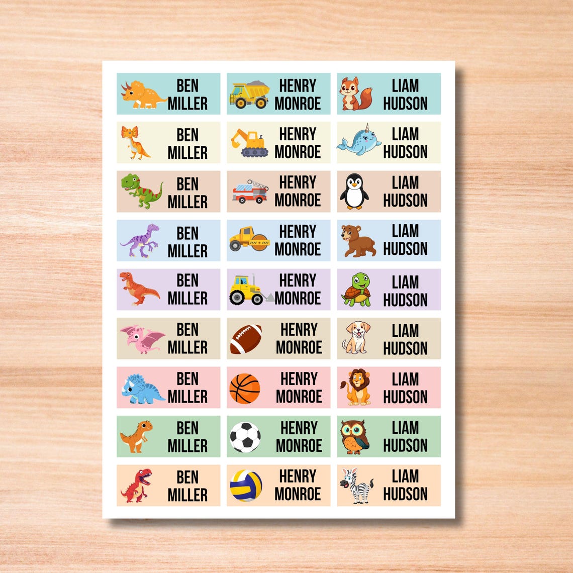 Editable School Supply Labels Name Tags for School Supplies School ...