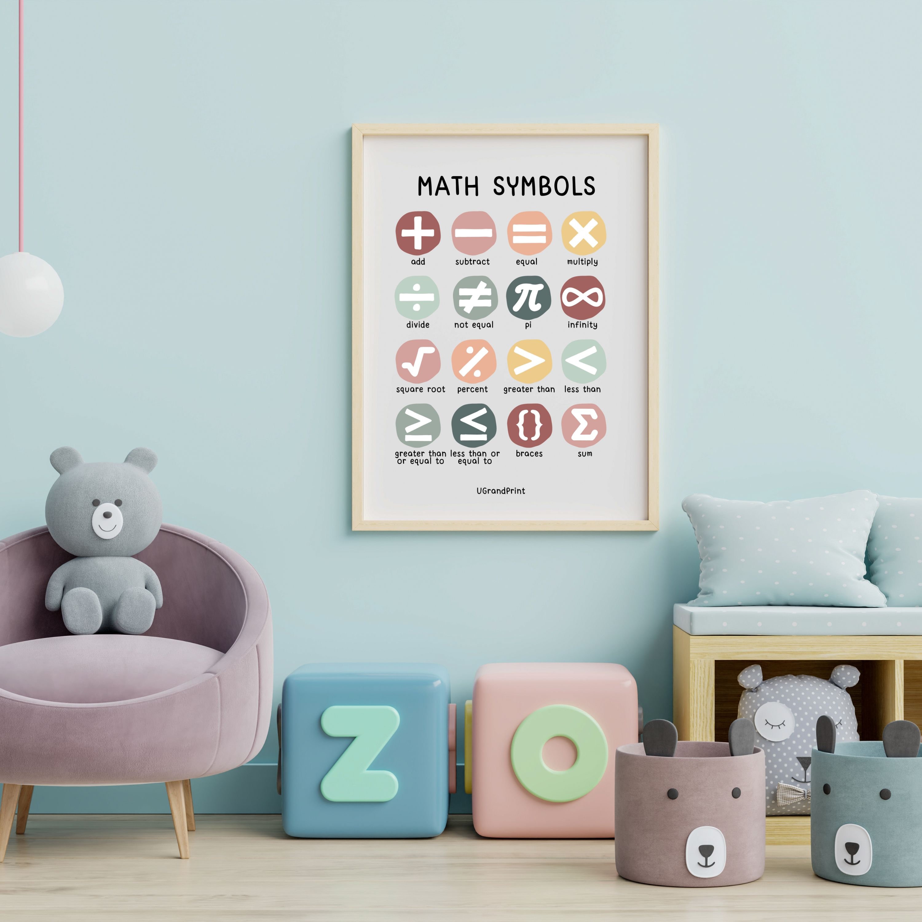 Math Symbols Poster Math Classroom Math Learning Mathematical - Etsy