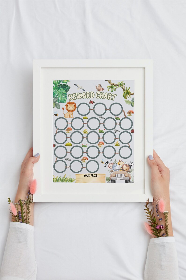 Jungle Animals Reward Chart Printable Animals Behavior Chart Daily ...