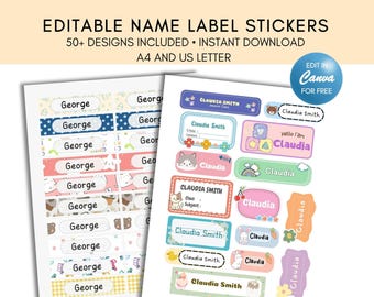 School Supply Labels / Name Labels for School Supplies / School Labels ...