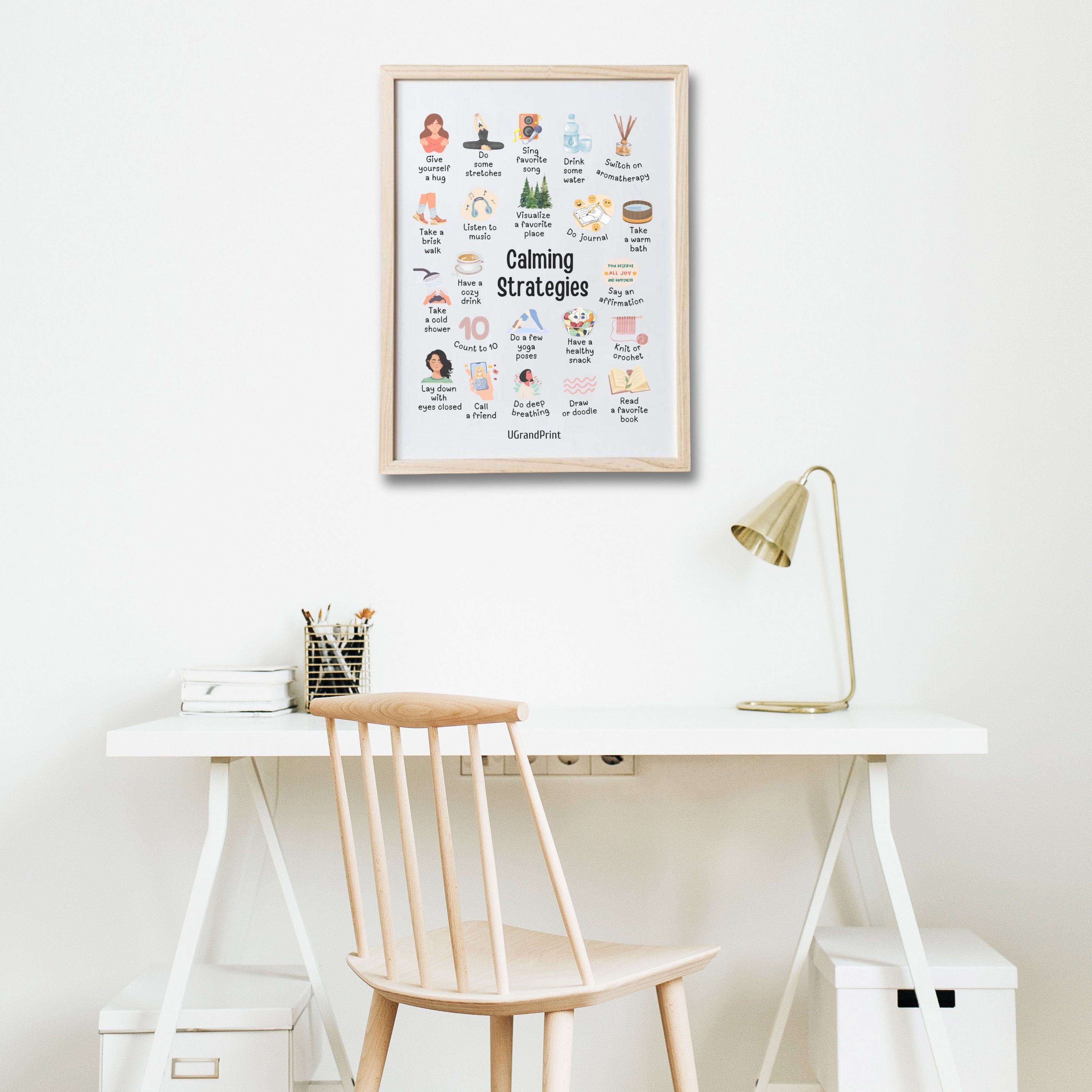 Calming Strategies Poster Emotional Regulation Calming Corner - Etsy