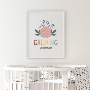 Calming Corner Poster Classroom Decor Printable Mental Health Poster ...