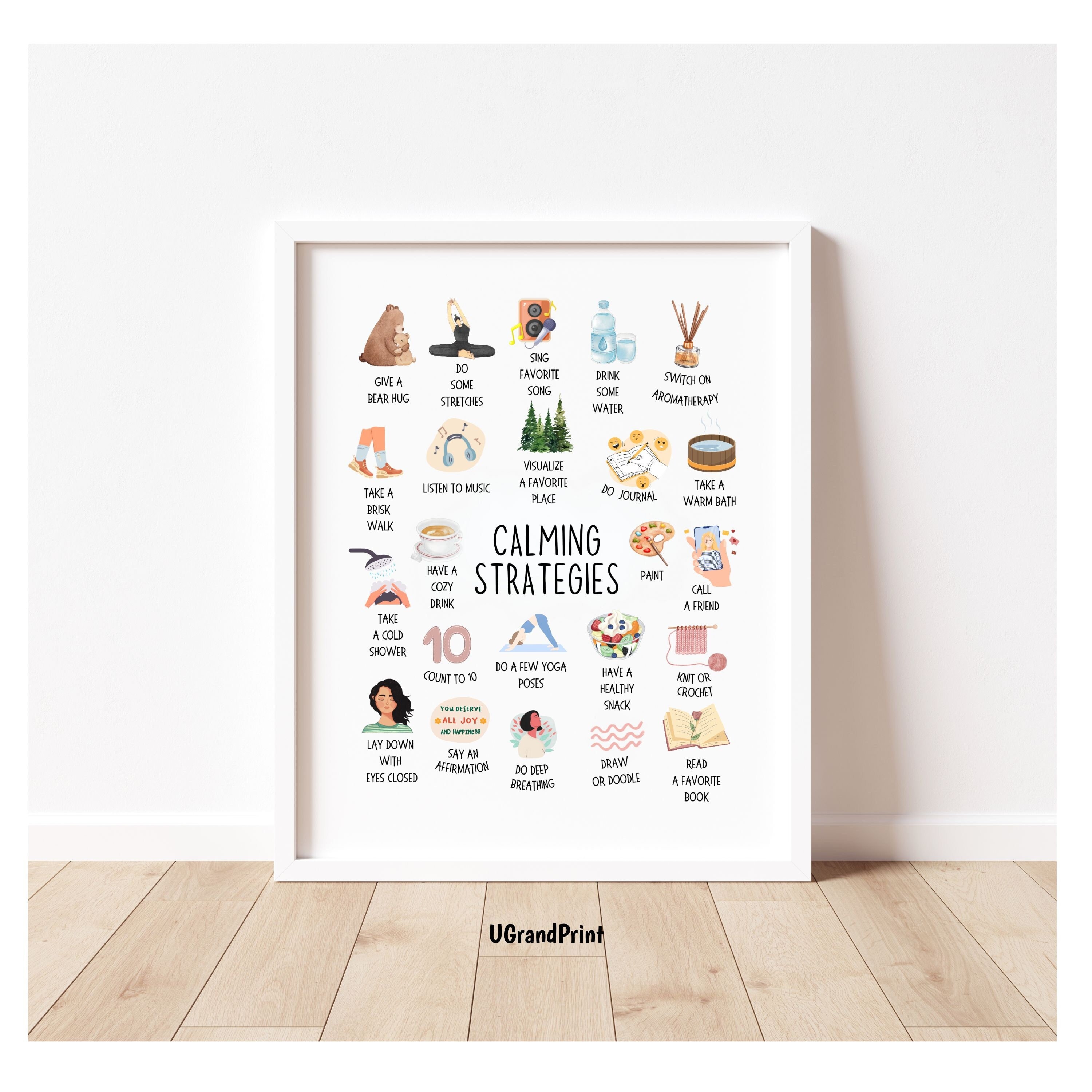 Calming Strategies Poster Emotional Regulation Calming Techniques Calm ...