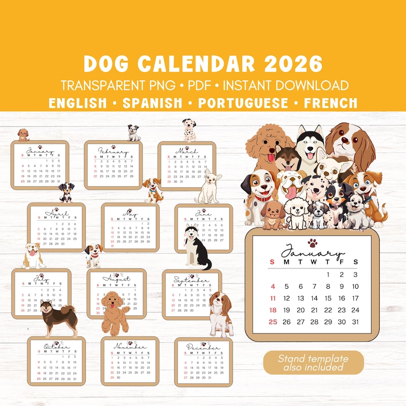 2026 Dog Calendars - Etsy
