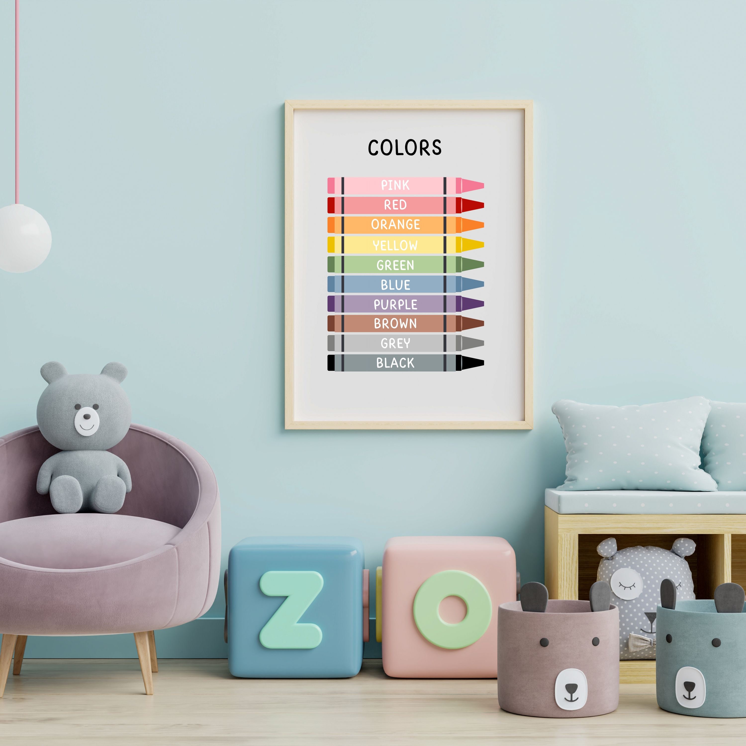 Set of 6 Educational Wall Art Classroom Posters Homeschool Printables ...