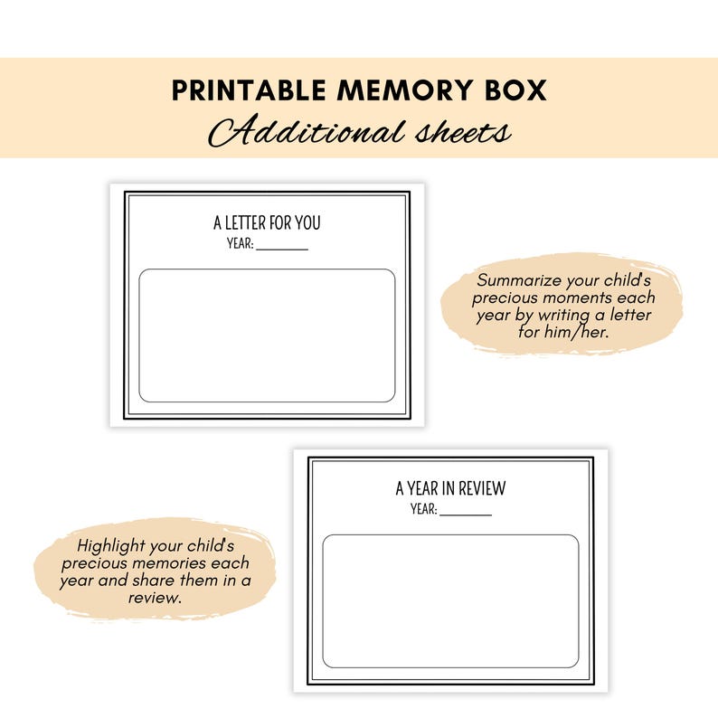 Memory Box Questionnaire Printable Kids Interview Questions PDF Digital ...