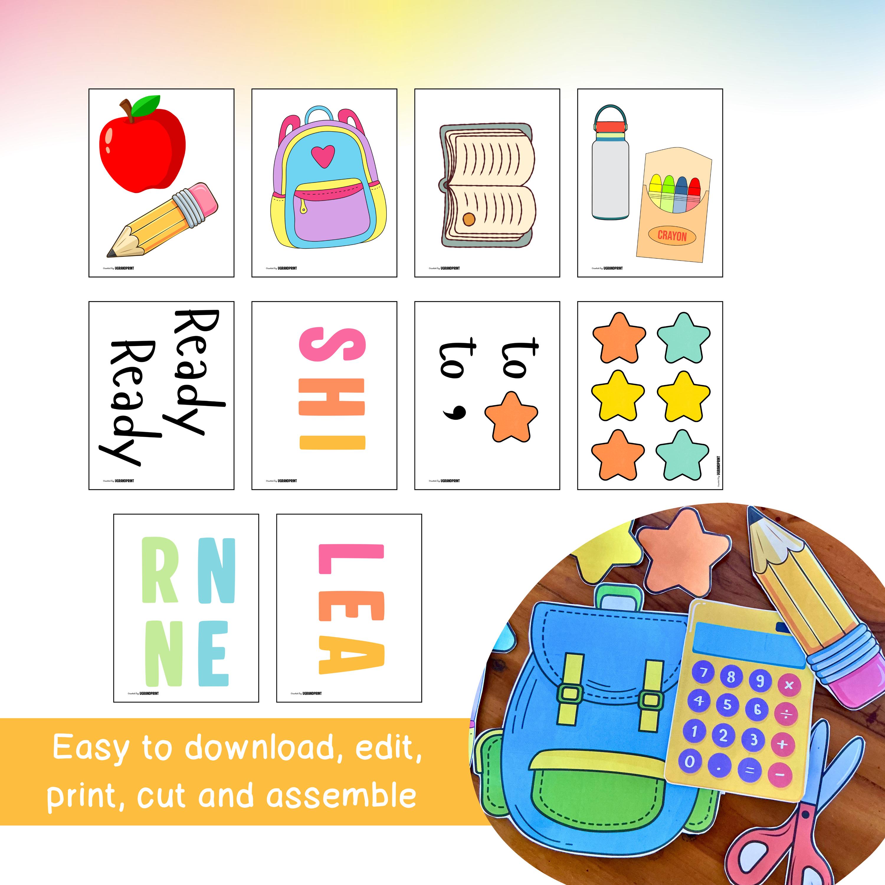 Back to School Bulletin Board Kit: Editable Student Name Tags Classroom ...