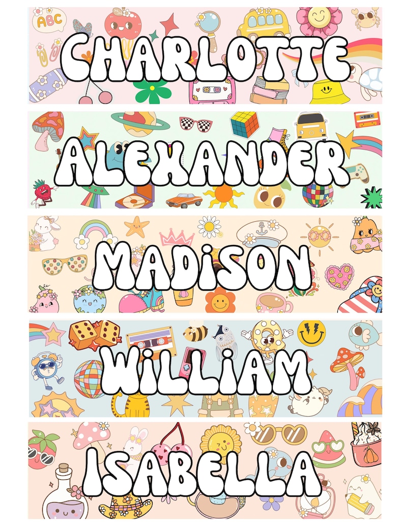 Editable Name Bookmarks for Kids Summer Bookmark Printable for Kids ...