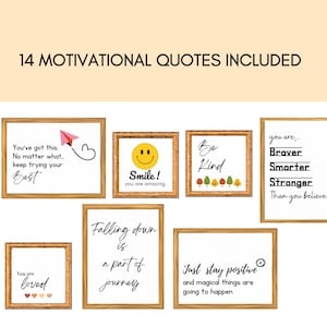 Motivational Quotes Bulletin Board Kit: Classroom Decor (editable ...
