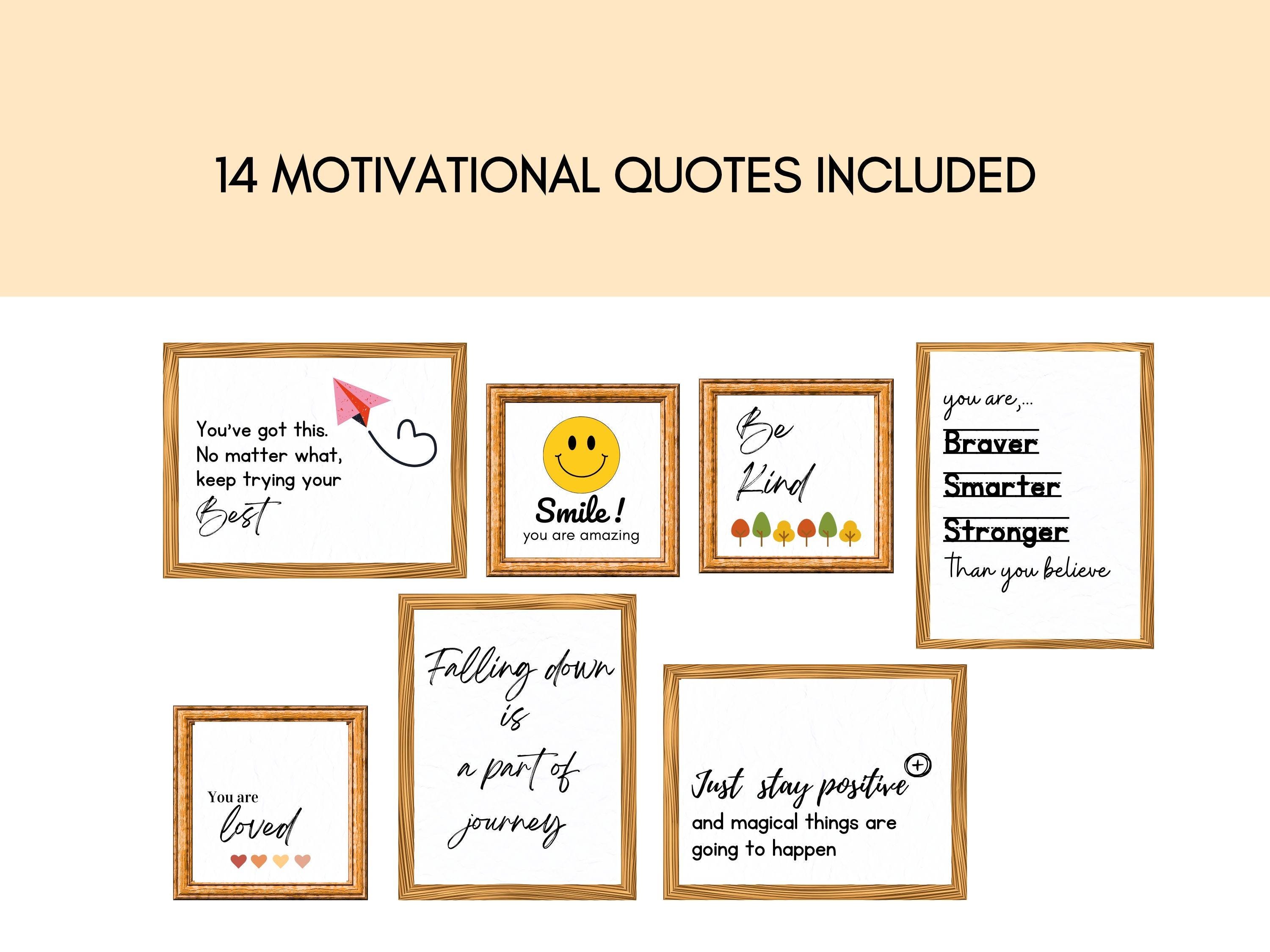 Motivational Quotes Bulletin Board Kit: Classroom Decor (editable ...