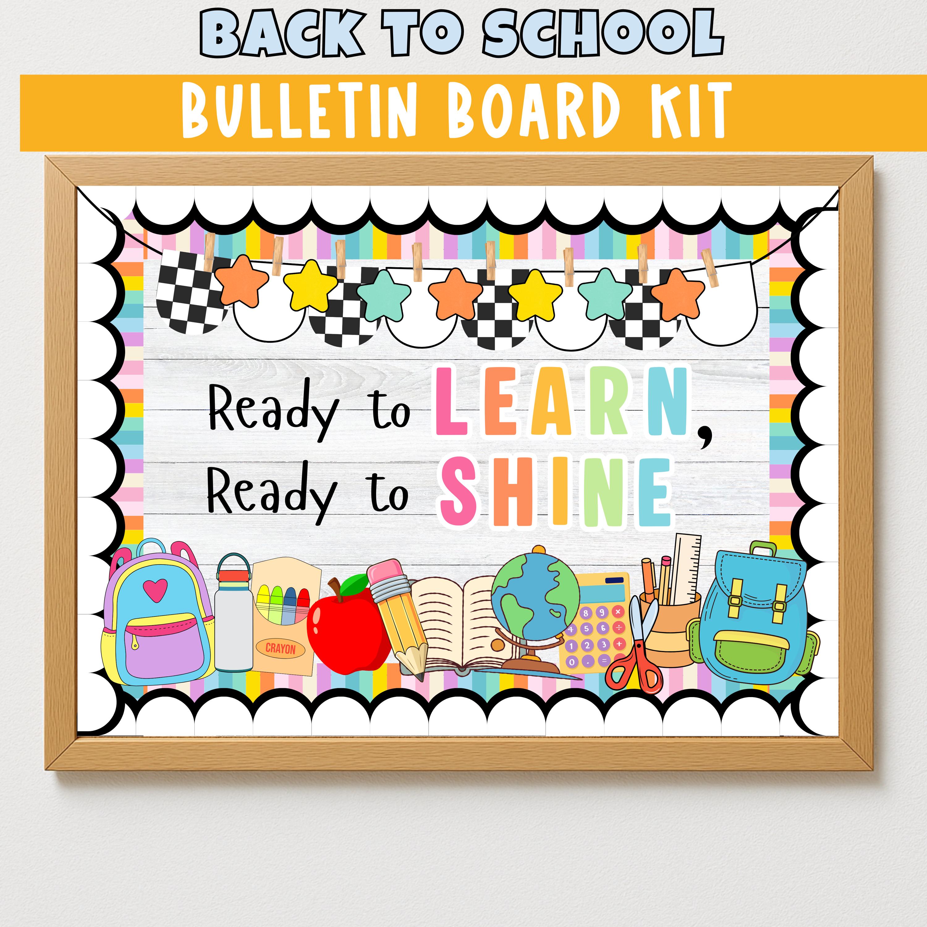Back to School Bulletin Board Kit: Editable Student Name Tags Classroom ...