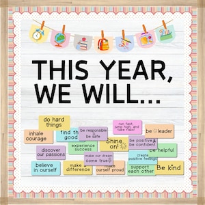 Back to School Motivational Quotes Bulletin Board Kit or Classroom Door ...