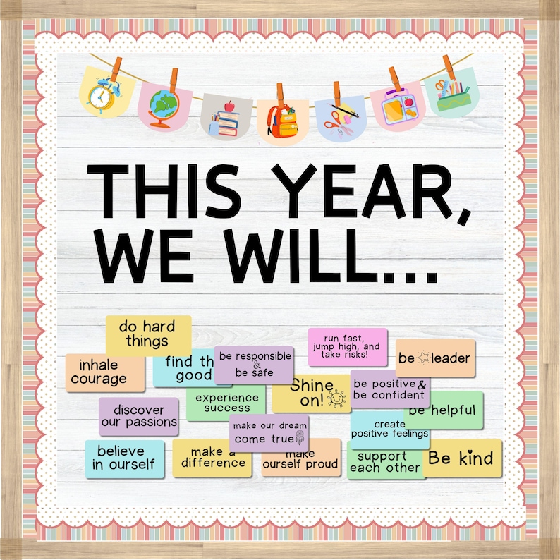 Back to School Motivational Quotes Bulletin Board Kit or Classroom Door ...