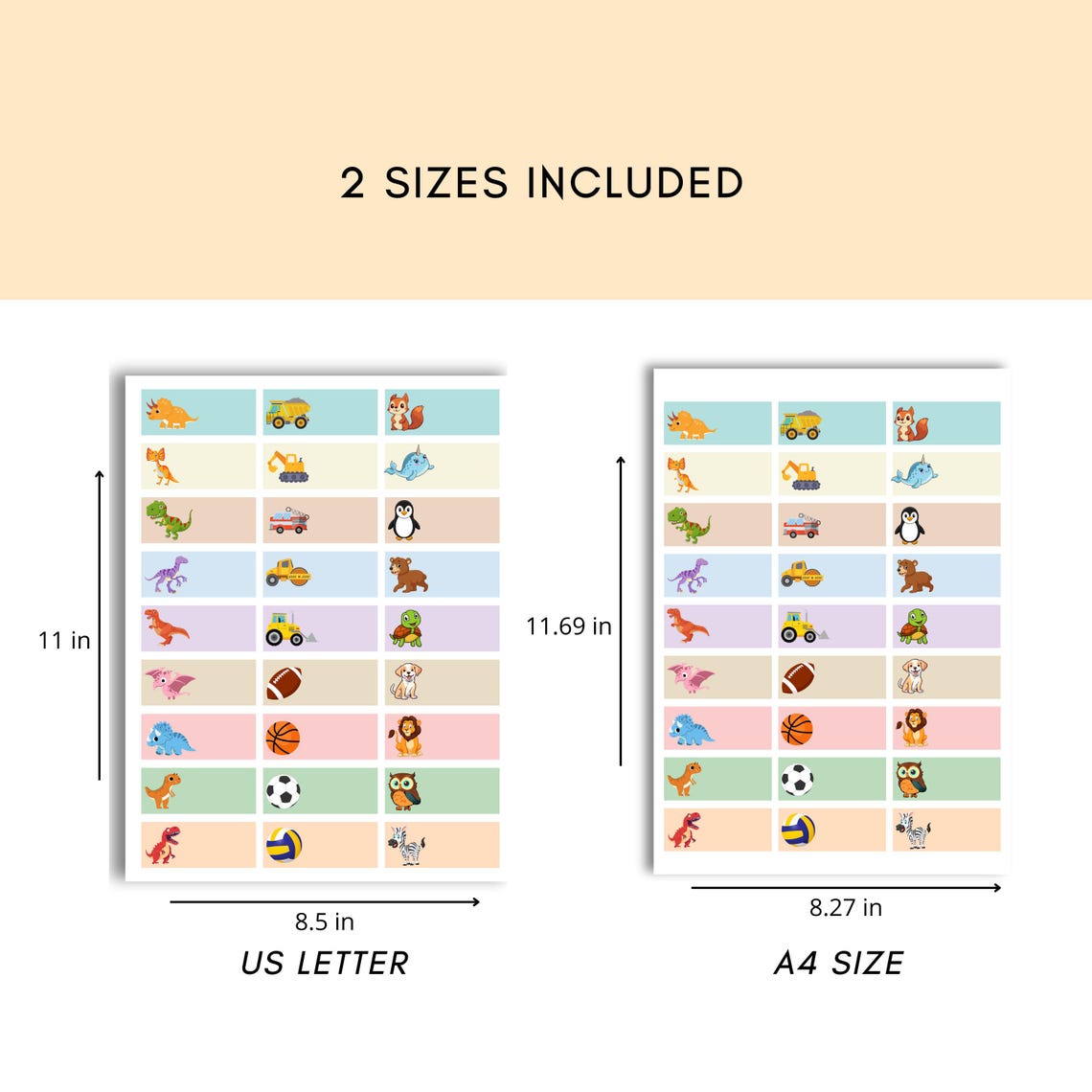 Editable School Supply Labels Name Tags for School Supplies School ...