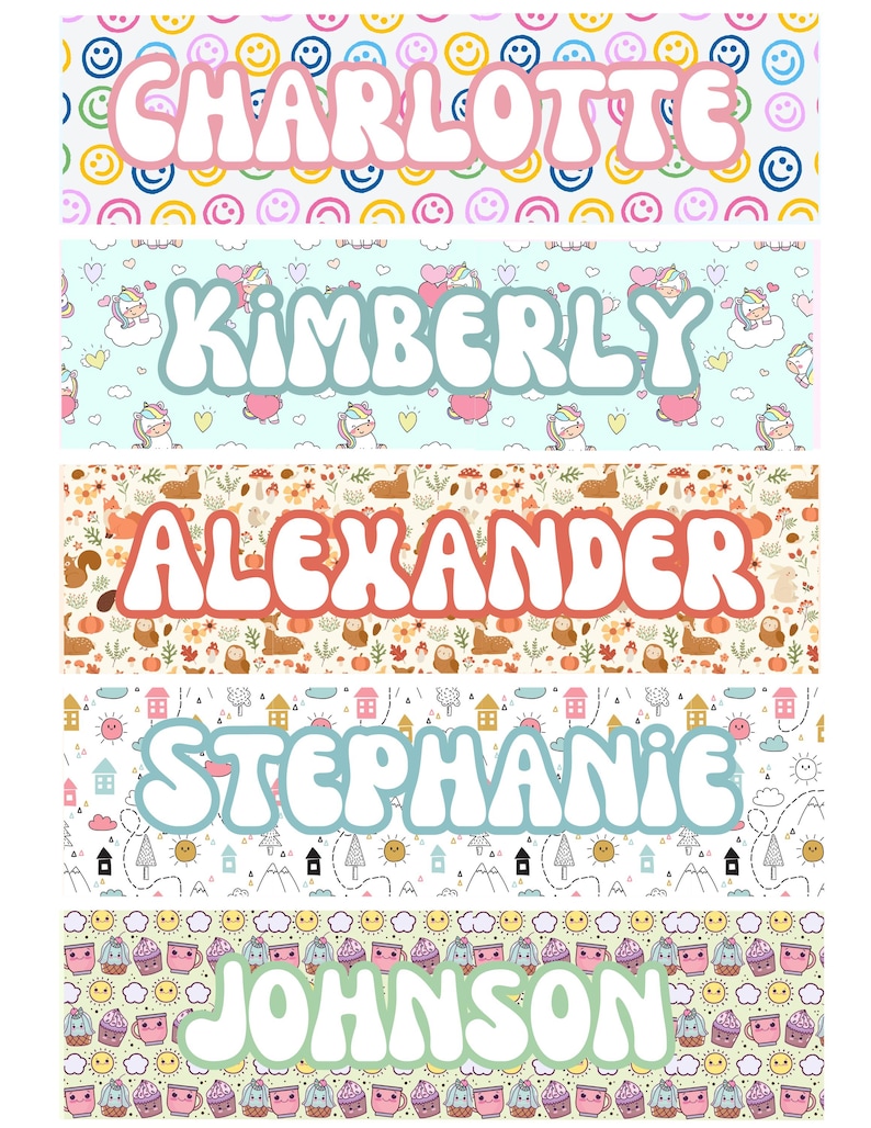 Editable Name Bookmarks for Kids Summer Bookmark Printable for Kids ...
