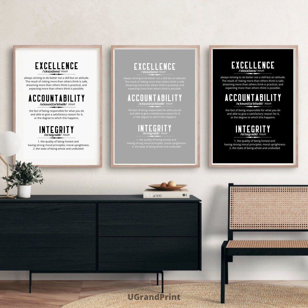 Set of 3 Custom Definition Print Personalized Printable Definition ...