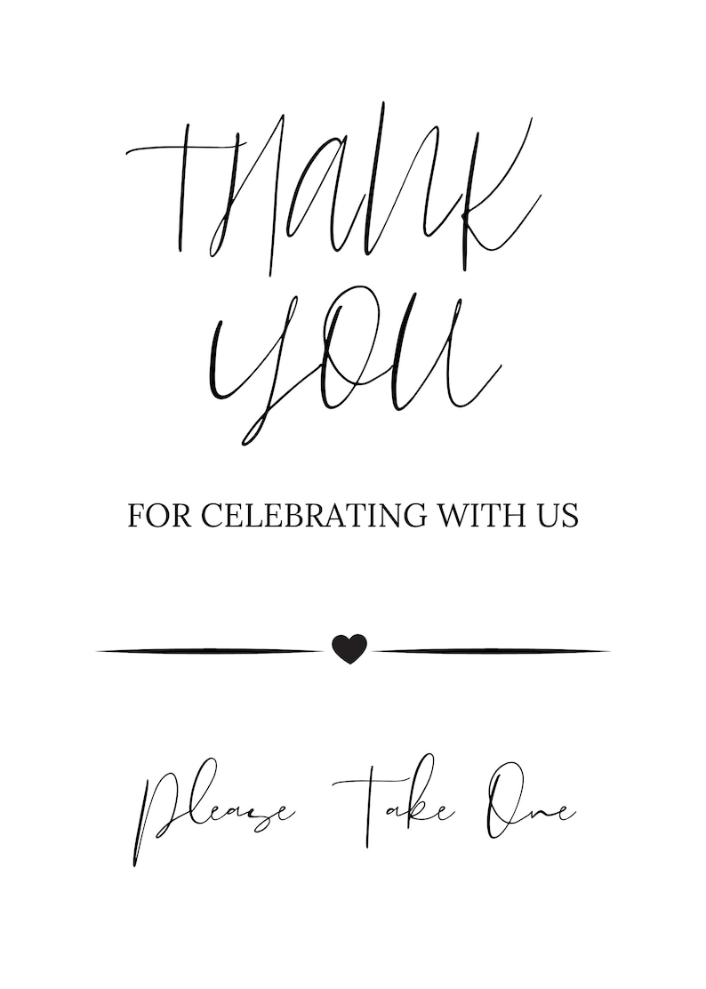 Thank You for Celebrating With Us Sign | 8.5"x11" and 5"x7" | Baby ...