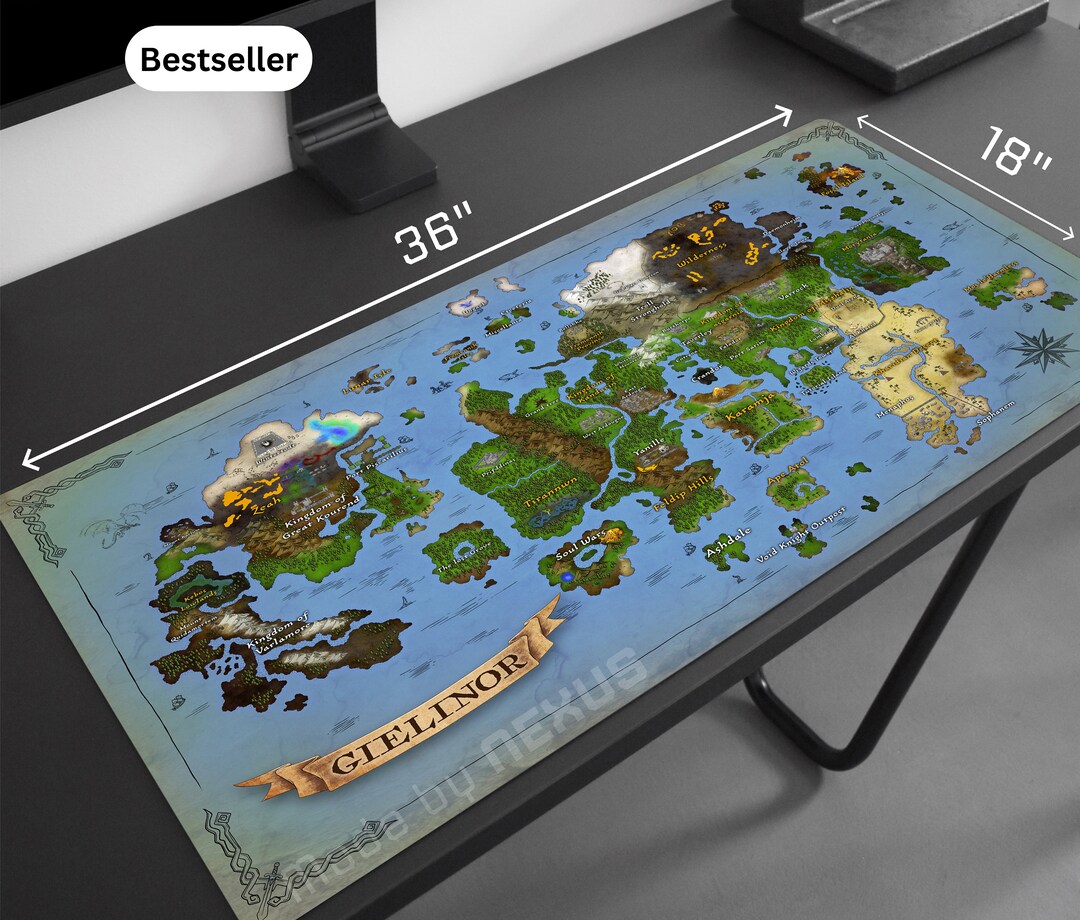 Runescape Gielinor World Map Mousepad Ultra-high Resolution Osrs ...