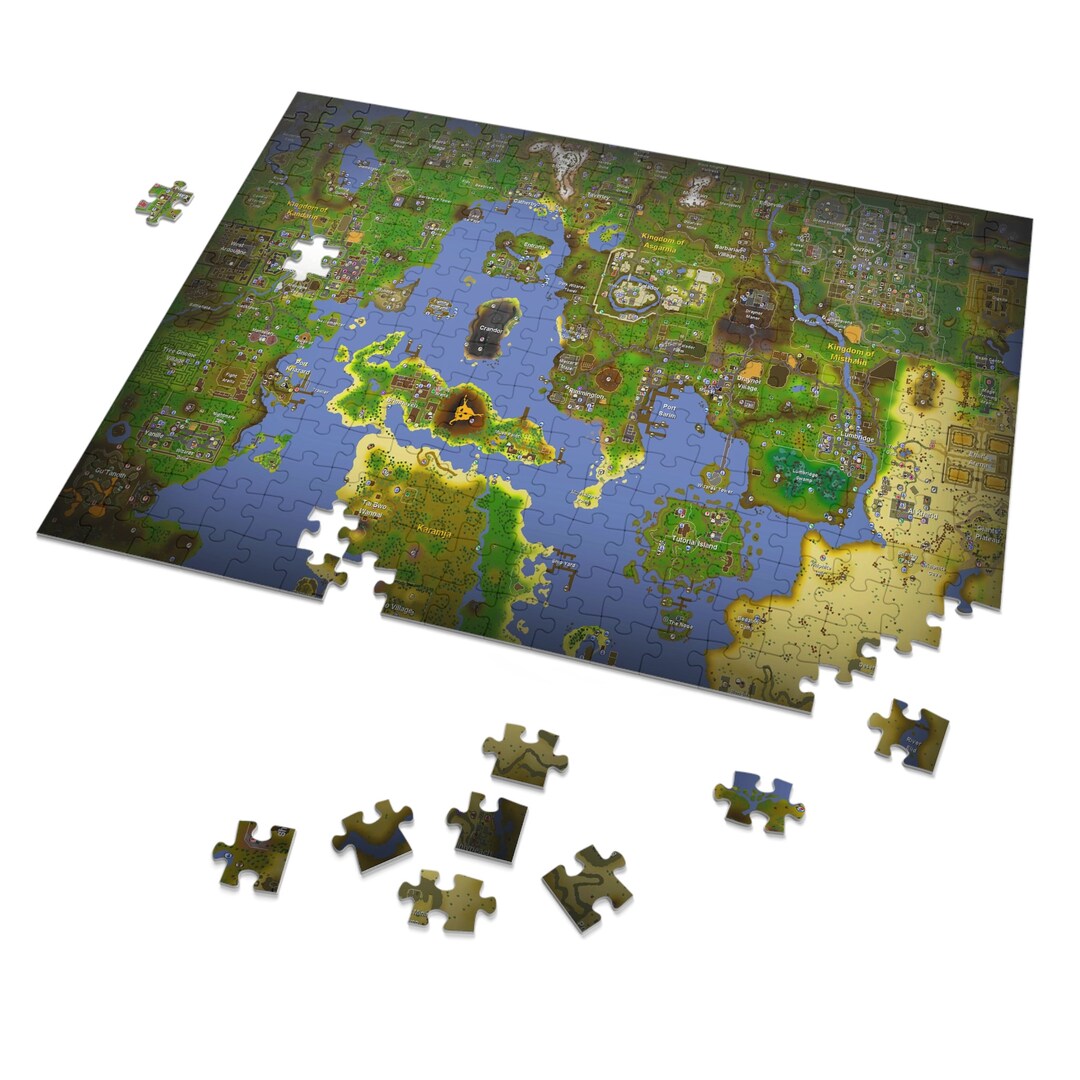 OSRS Inspired Puzzle Runescape World Map GIFT Fun Idea - Etsy Australia