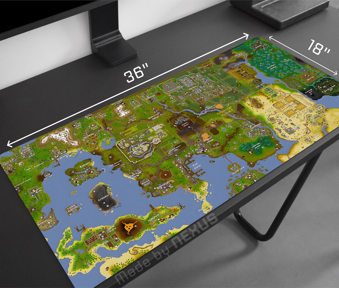 Runescape Map Mousepad Ultra-high Resolution Free-to-play - Etsy Canada