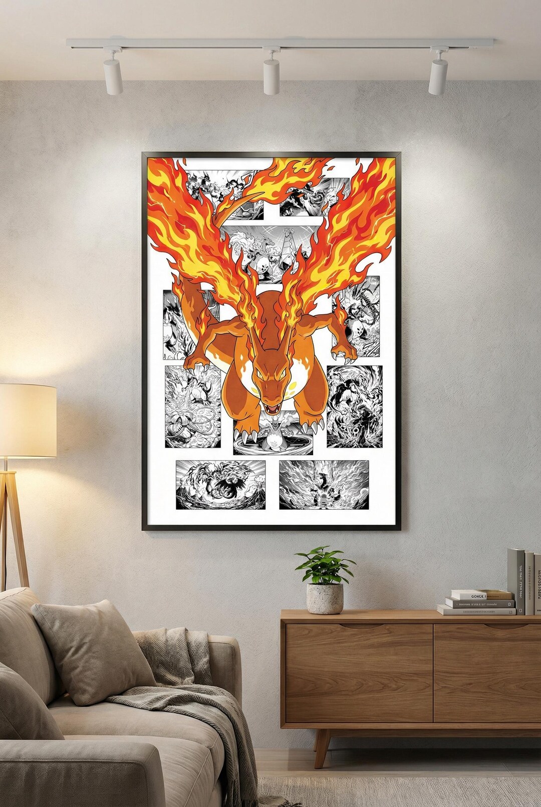 G-max Charizard Printable Wall Art | Anime Gamer Decor | Pokémon Manga ...