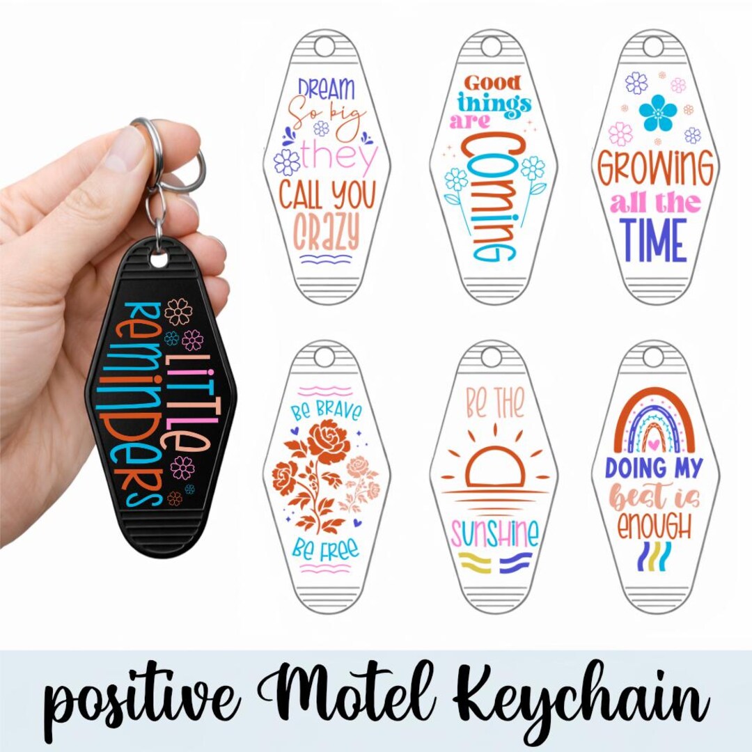 Positive Quotes Motel Keychain SVG Bundle, Motel Keychain Svg Bundle ...
