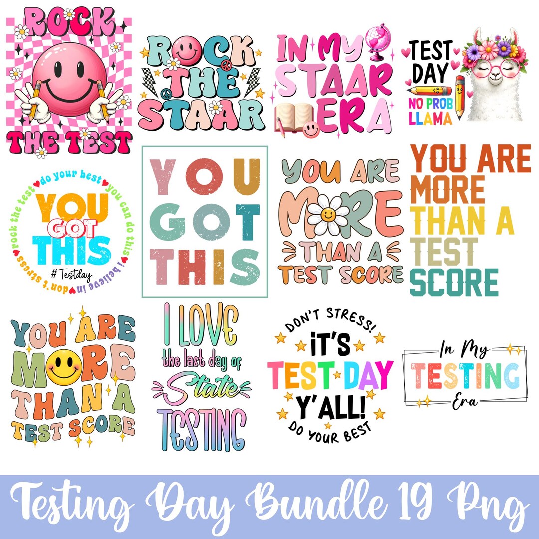 Test Day PNG Bundle, Testing Day Png, You Got This Test Day Png, Rock ...