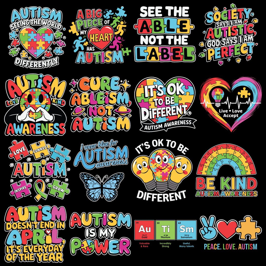 Autism Awareness SVG PNG Bundle, Autism Bundle SVG, Teacher Autism ...