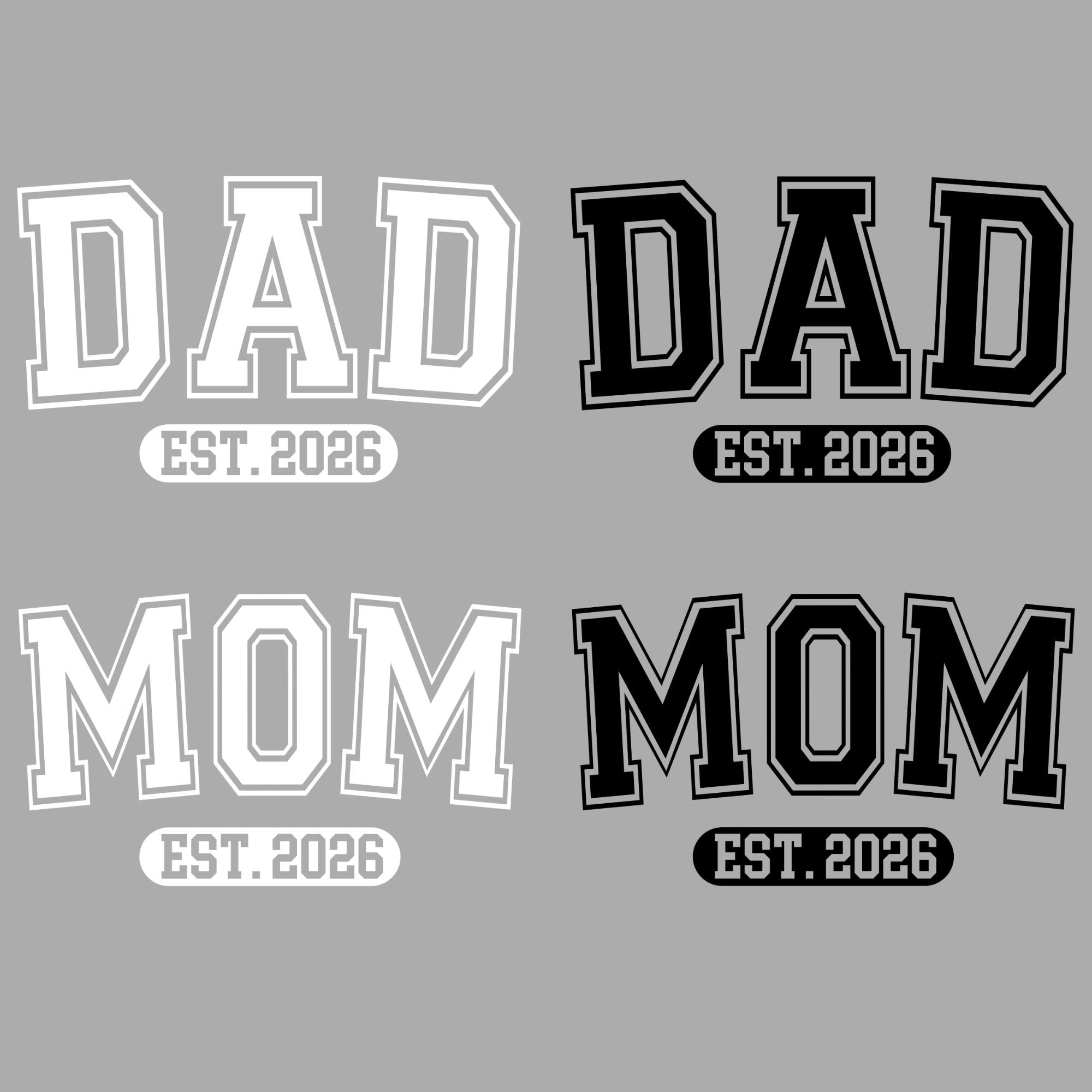 Mom Dad Est 2026 SVG PNG, New Parents Png, New Mom and Dad Svg ...
