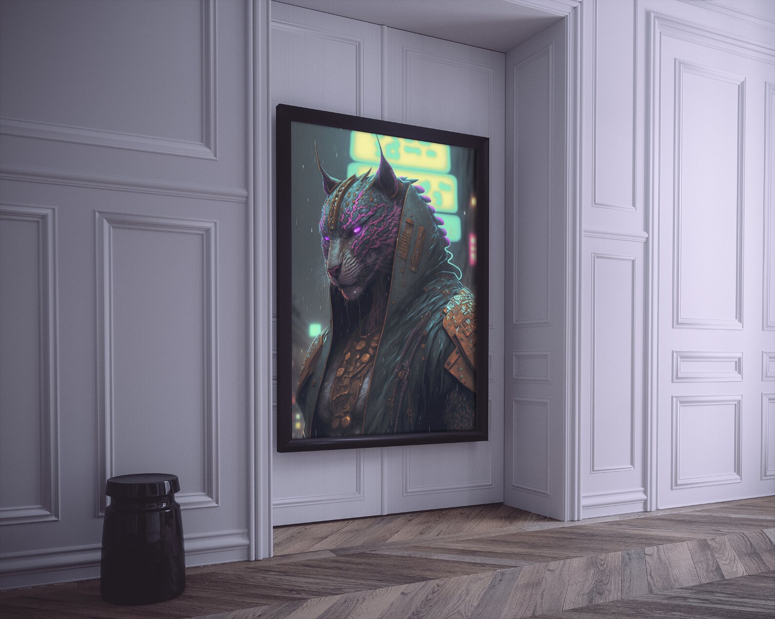 CYBERPUNK LEOPARD, Printable, Wall Art Painting/poster, Digital ...