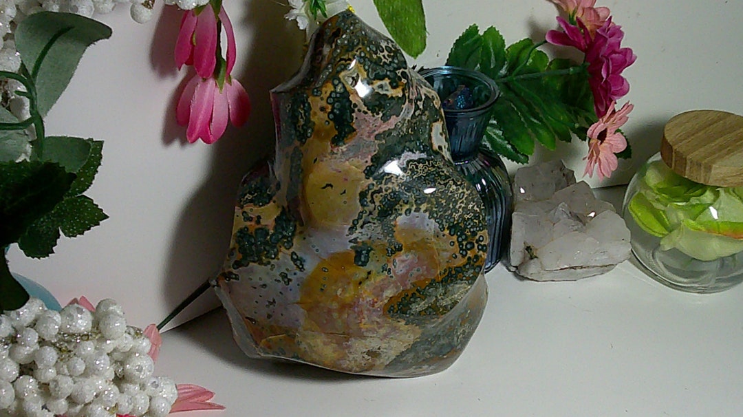 XL Ocean Jasper Flame. 8th Vein Ocean Jasper. BEAUTIFUL High Quality ...