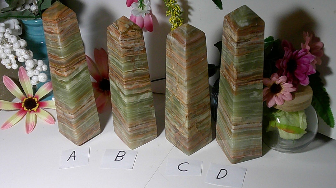 BEAUTIFUL Banded Onyx Towers - Etsy
