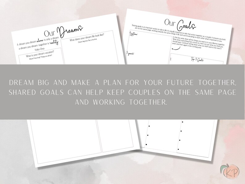 Couple's Journal | Relationship Planner | Printable PDF | Couple's ...