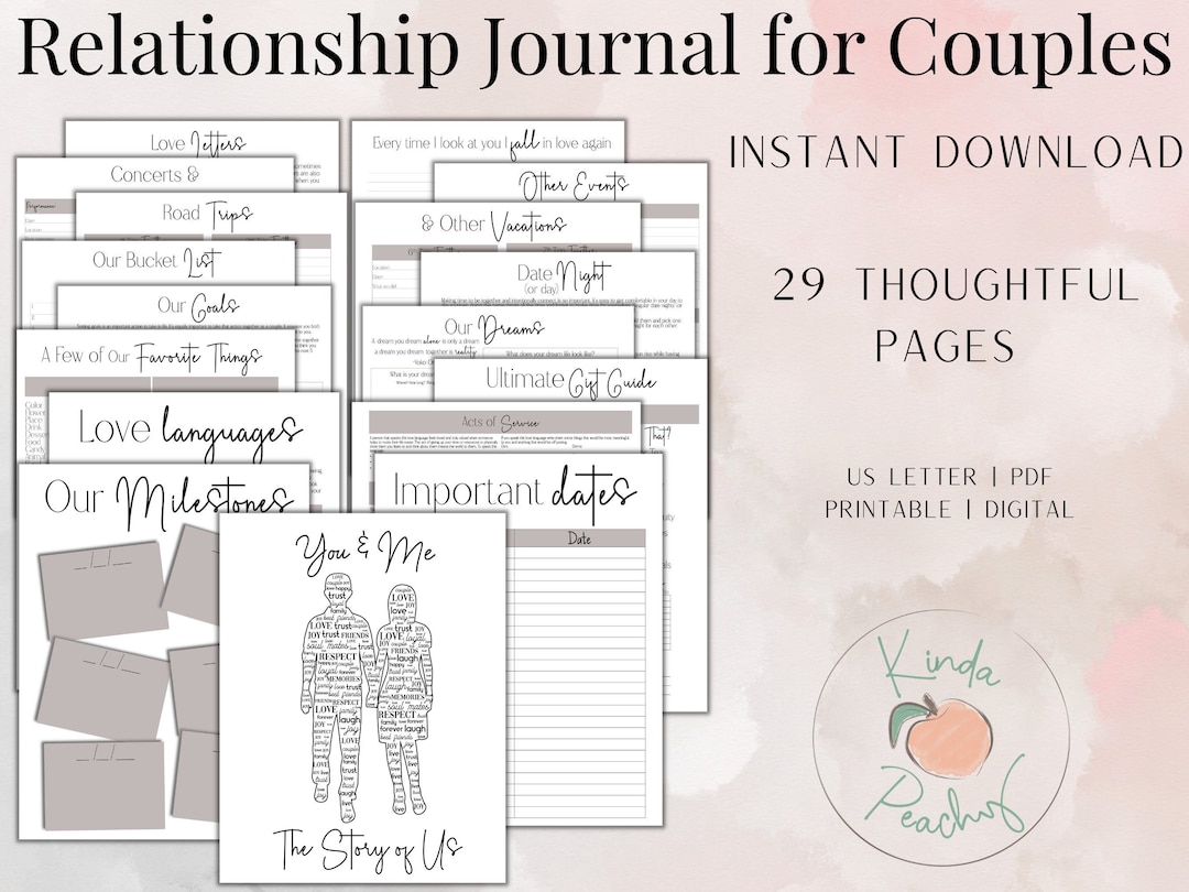 Couple's Journal | Relationship Planner | Printable PDF | Couple's ...
