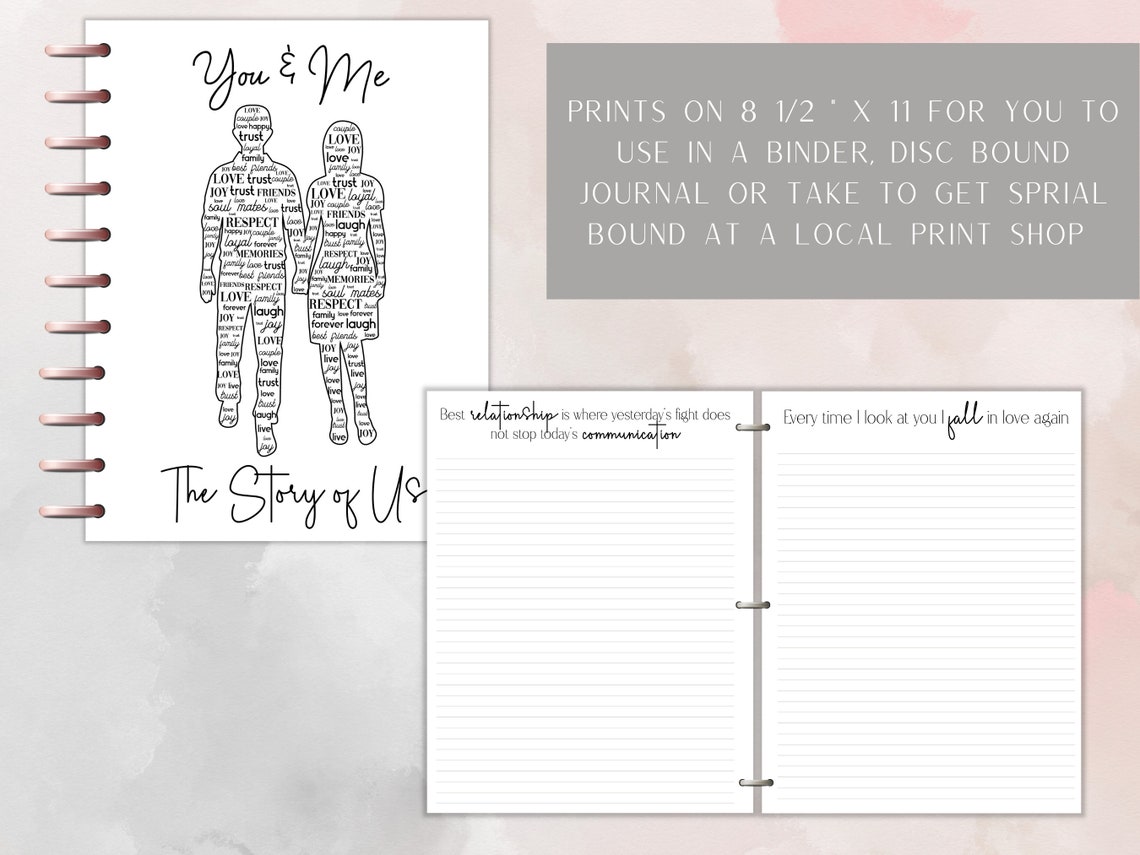 Couple's Journal | Relationship Planner | Printable PDF | Couple's ...